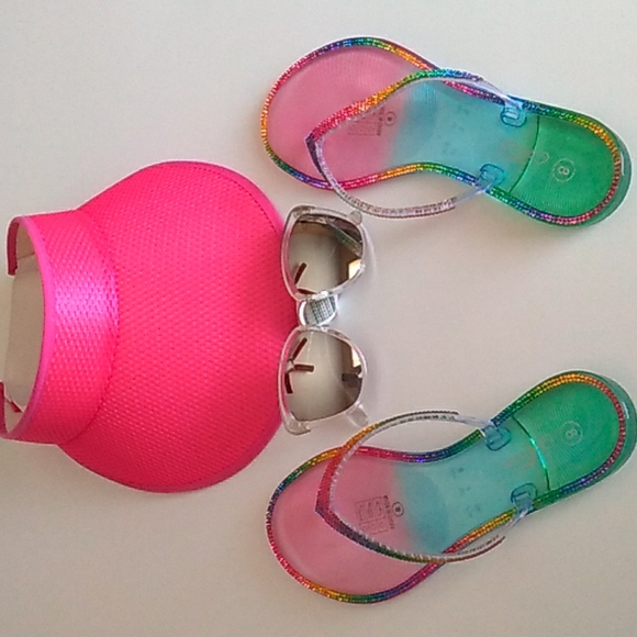 Accessories | Sun Visor Matching Multi Flip Flops Set | Poshmark